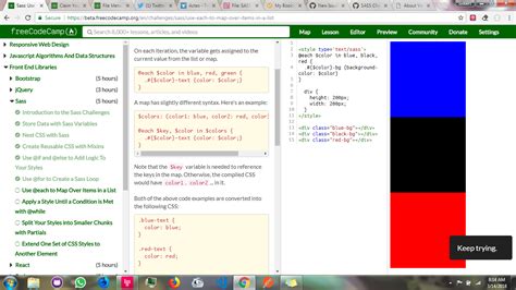 Sass Challengeuse Each To Map Over Items In A List · Issue 16896