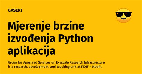 Mjerenje Brzine Izvođenja Python Aplikacija Gaseri