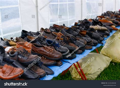 Closeup Stack Different Types Shoes On Stock Photo 2131149146 Shutterstock