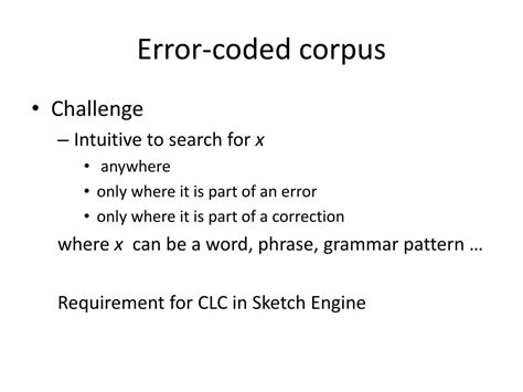 Ppt The Cambridge Learner Corpus English Profile The Sketch Engine