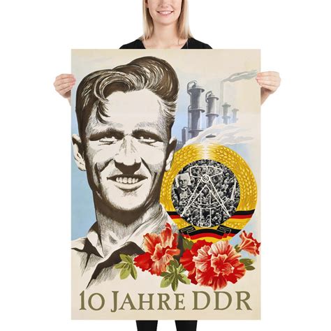 Prints Propaganda Poster Gdr Ddr 1965 — Soviet Vintage Poster Digital Prints Art And Collectibles
