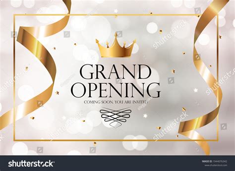 그랜드 오프닝 럭셔리 초대 배너 배경 스톡 벡터로열티 프리 1944076342 Shutterstock