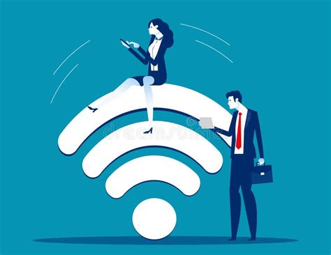 Device Connectivity Abstract Concept Wi Fi Vector Illustration Stock