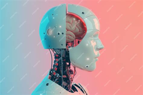 Artificial Intelligence Robot And Brain In The Concept Of Machine Learning And Cognitive