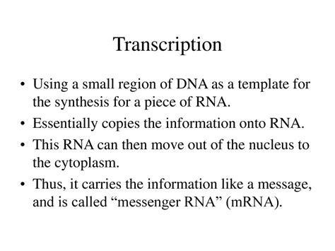 Transcription And Translation Chapter Ppt Download