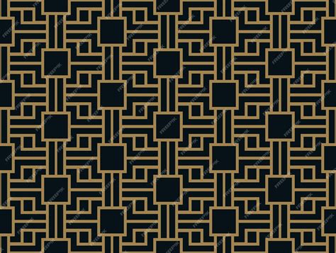 Premium Vector Abstract Geometric Pattern With Lines A Seamless Vector Background Blue Black