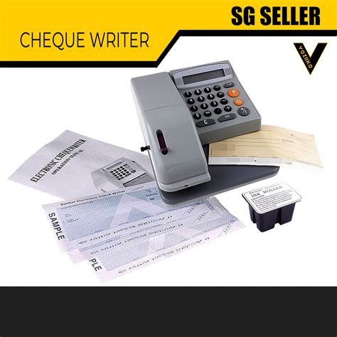 Sg Seller Cheque Writer With Lcd Screen 14 Currency Codes Editable