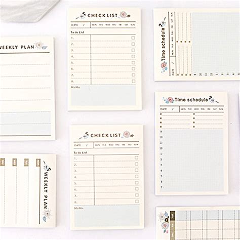 Simply Craft Id Sticky Notes Memopad Memo Brown White Basic Vintage