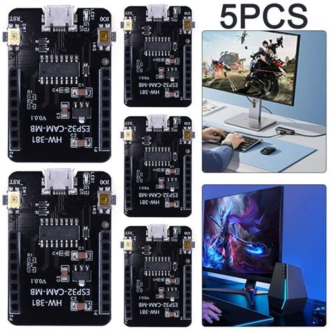 Dqrwqpou 5 Uds Esp32 Cam Mb Módulo Descarga Ttl Plano Posterior Compatible 4 7 V 5 3 V