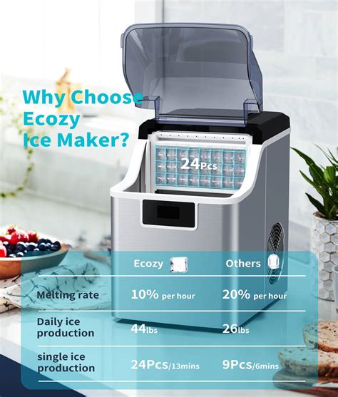 Best Buy Ecozy 45lb Stainless Steel Countertop Ice Maker With Auto