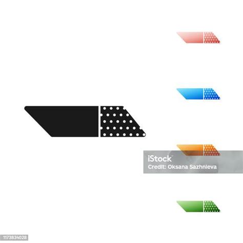 흰색 배경에 격리된 검정 지우개 또는 고무 아이콘입니다 다채로운 아이콘을 설정합니다 벡터 일러스트레이션 0명에 대한 스톡 벡터 아트 및 기타 이미지 Istock