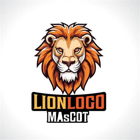 사자 마스코트 로고 디자인 사자 벡터 일러스트 프리미엄 벡터