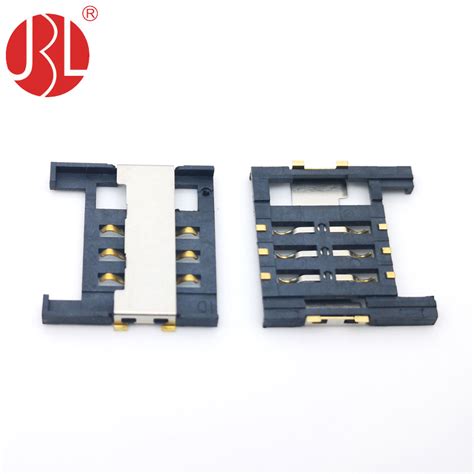 Push Pull External Surface Sim Card Connector Mount For Pcb Smt Sim Card Holder Connectors 6pin