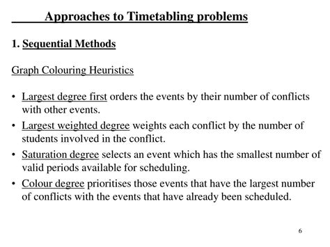 Ppt Contents 1 Statement Of Timetabling Problems 2 Approaches To