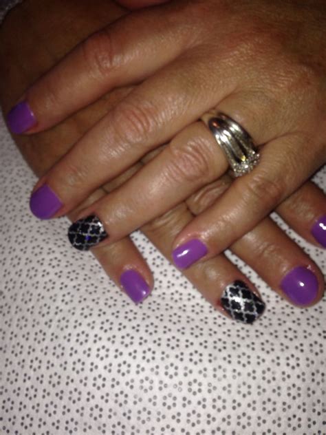 Purple Shellac Nail Art Nails Shellac