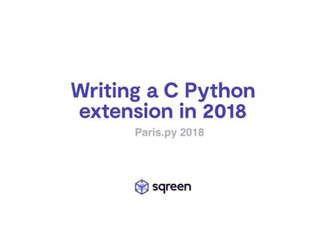 writing a python c extension pdf programming languages computing