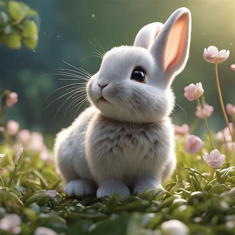 Premium Ai Image Cute Rabbit With Carrot 3d Cartoon Animation