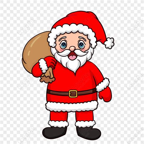 빨간 옷에 산타 일러스트 클로스수염 일수염장갑 Png 일러스트 무료 다운로드 Lovepik