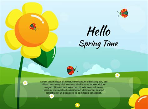 Hello Spring Background Vector Art At Vecteezy