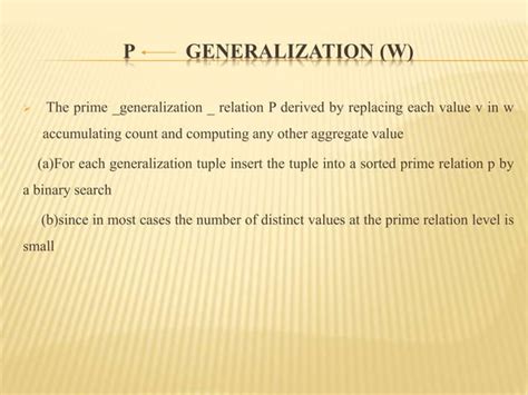 Data Generalization And Summarization Pptx