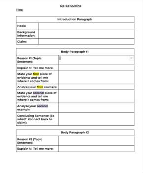 Op Ed Outline By Chelsea Rivera TPT