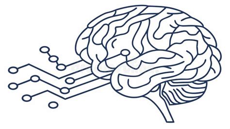 Human Brain With Connected Circuits Symbolizing Intelligence And Technology Vector Design