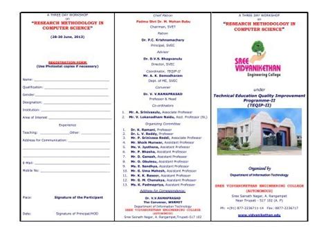 Research Methodology In Computer Science Vidyanikethan