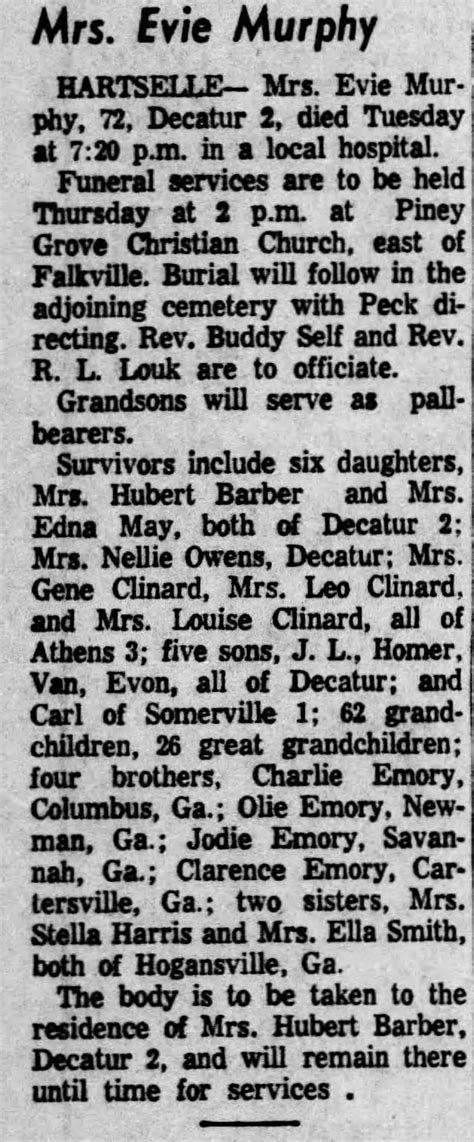 Obituary For Evie Murphy Aged 72 ™