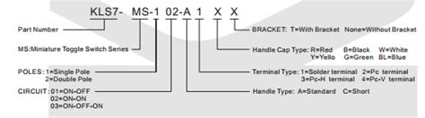Miniature Toggle Switch KLS Connector