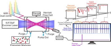 Schematic Of High Resolution Time Resolved Dual Comb Spectroscopy Two