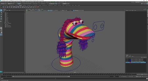 3d Model Striped Sock Puppet Girl Rigged For Maya 3d Molier International
