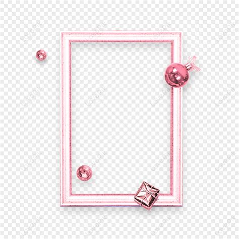 핑크 입체 금속 액자 테두리 일러스트 원소채색 볼자연 Png 일러스트 무료 다운로드 Lovepik