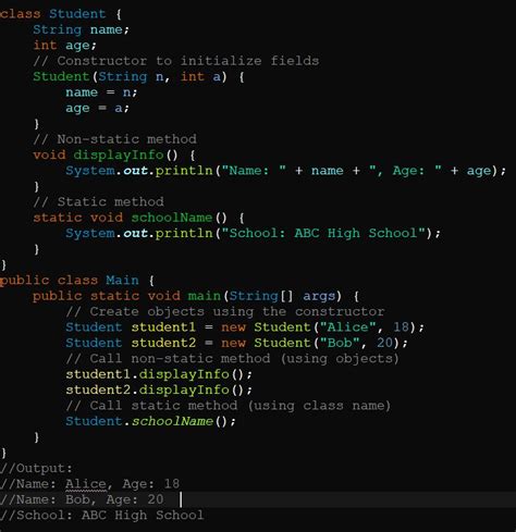 Potluru Madhu Tarun On Linkedin 🌟 Java Essentials Constructors And Methods Static Vs Non