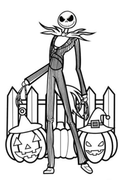 Jack Skellington Halloween Coloring Page