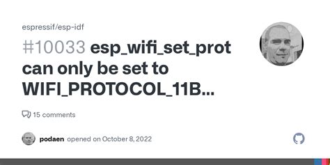 Espwifisetprotocol Can Only Be Set To Wifiprotocol11b Idfgh 8584