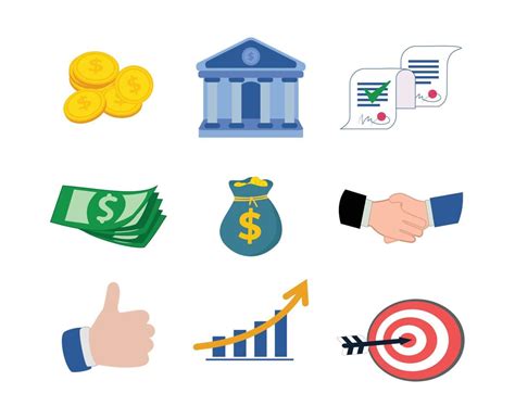 Flat Design Icon Business Set Vector Art At Vecteezy