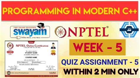 Programming In Modern C Week 5 Quiz Assignment Solution Nptel