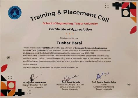 Tushar Barai On Linkedin Tandp Cell School Of Engineering Tezpur