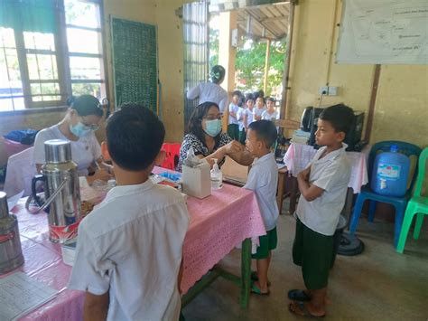 လှိုင်းဘွဲမြို့နယ်၊ အမှတ် ၁ အခြေခံပညာမူလတန်း လွန် ကျောင်း၌ ကျောင်းသား၊ကျောင်းသူများ တစ်ကိုယ်ရည