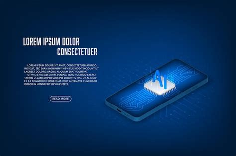 Premium Vector Isometric Artificial Intelligence With Cpu Microchip Technology Concept