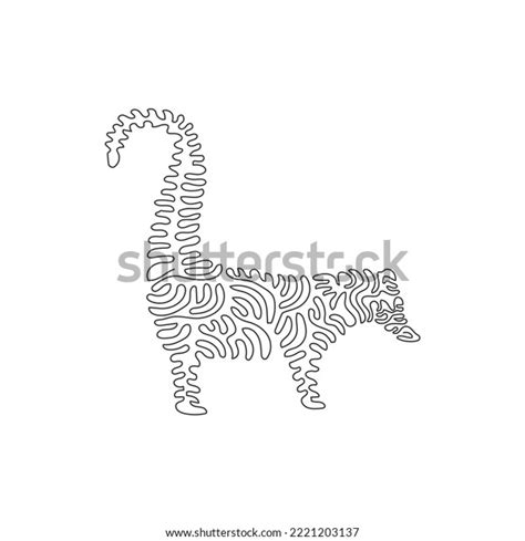 Continuous Curve One Line Drawing Tree Stock Vector Royalty Free