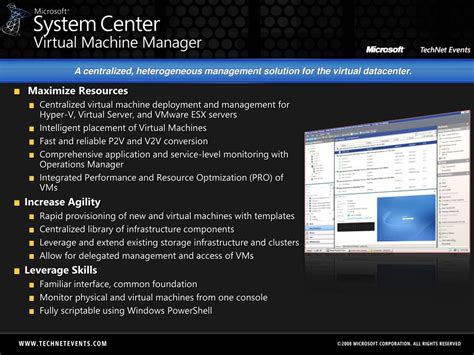 ppt microsoft system center virtual machine manager 2008 a