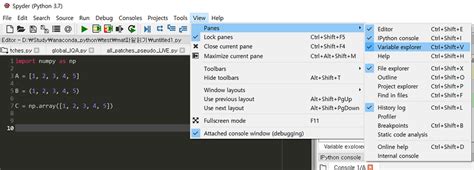 Anacondapython 스파이더에서 변수탐색기variable Explorer가 사라졌을 때 대처방법 By