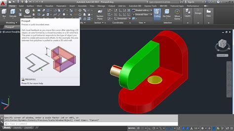 Autocad 3d Presspull Command Tutorial Transforming 2d To 3d Excellence
