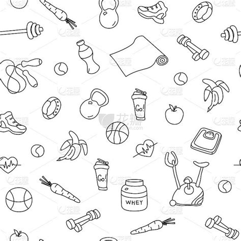 无缝模式与孤立的健身涂鸦