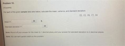 Solved Problem 10 10 Points For Each Of The Given Sample