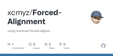 Github Xcmyzforced Alignment Using Montreal Forced Aligner