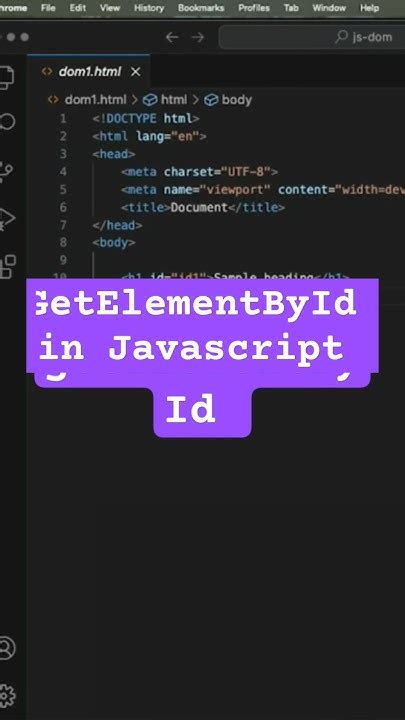 What Is Getelementbyid In Javacsript Webdevelopment Coding Javascript Youtube