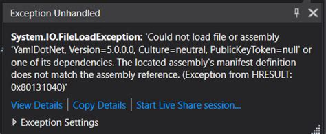 Systemiofileloadexception Exception Unhandled · Issue 8 · Ebayebay Oauth Csharp Client