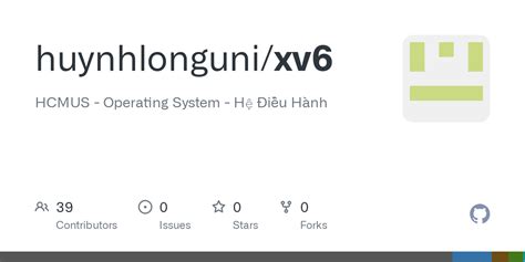 GitHub huynhlonguni xv6 HCMUS Operating System Hệ Điều Hành